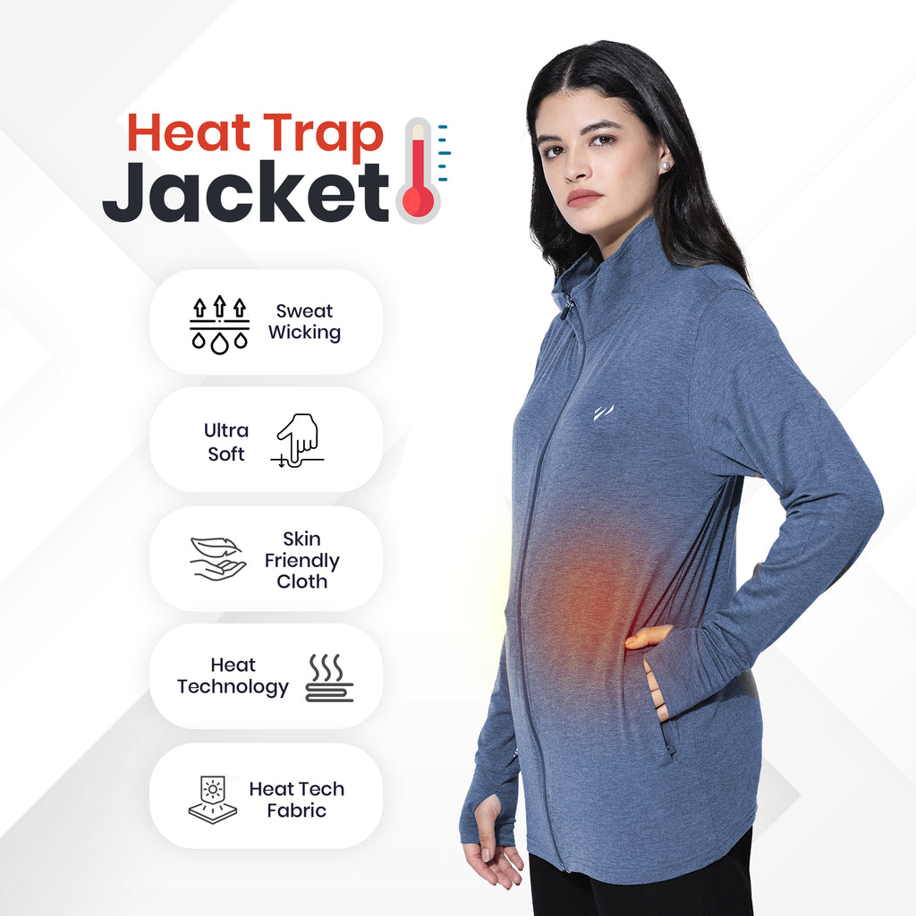 Womens Anti AC Thermal Jacket – Blue Tyga
