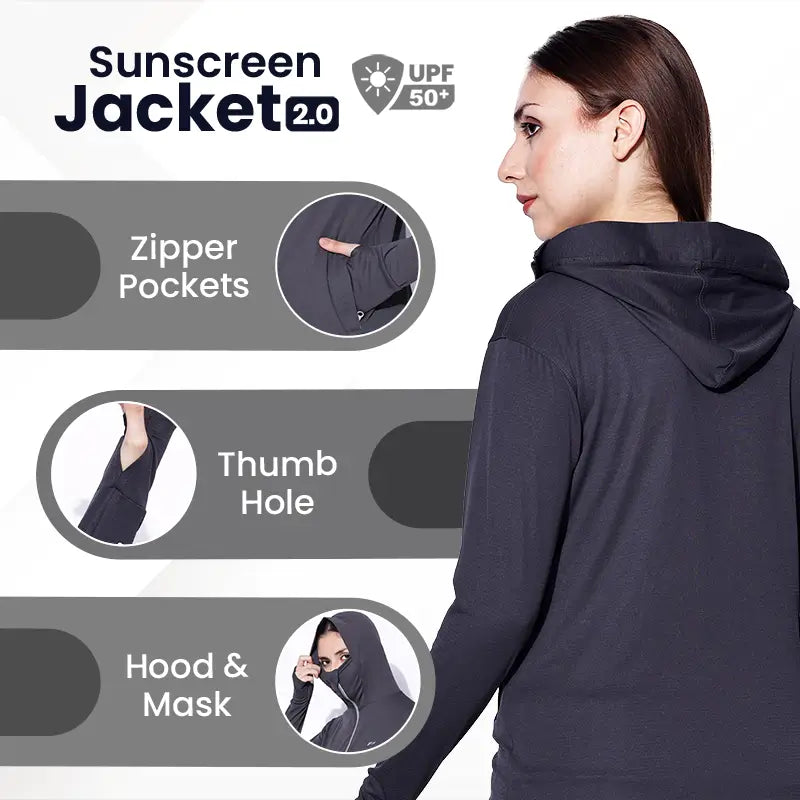 Women's Sunscreen Jacket 2.0 - Advanced Protection from Sun & Pollutio ...